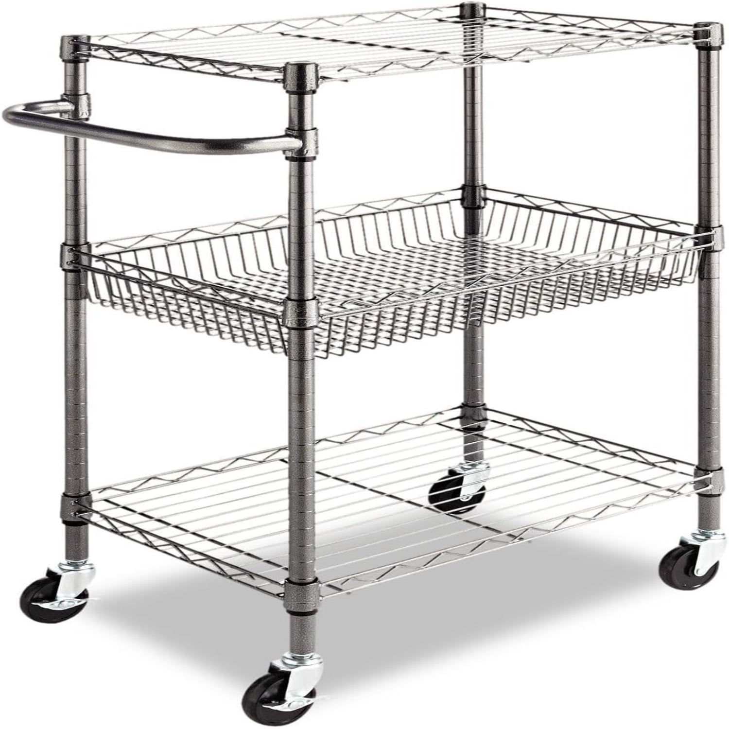 ALESW342416BA 28 in. x 16 in. x 39 in. 500-lb. Capacity Three-Tier Wire ...