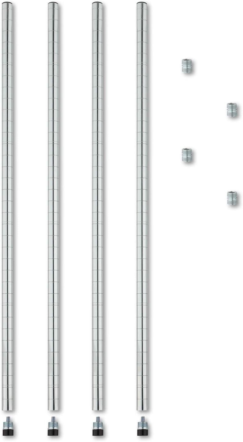 ALESW59PO36BL 36 in. Stackable Posts For Wire Shelving - Black (4/Pack ...