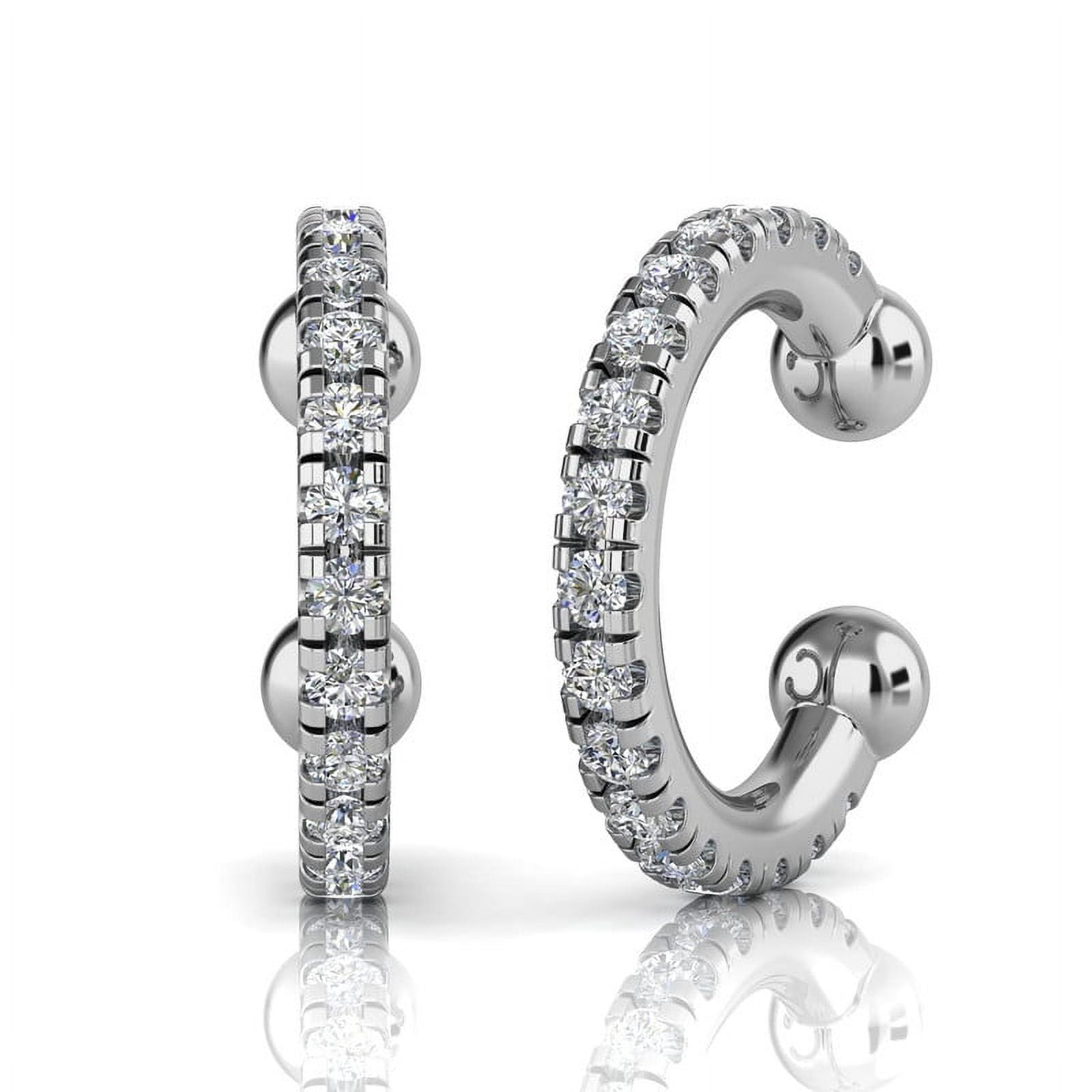 ALEVIRA 14K Gold Plated 925 Sterling Silver Earrings Cuff | Silver ...