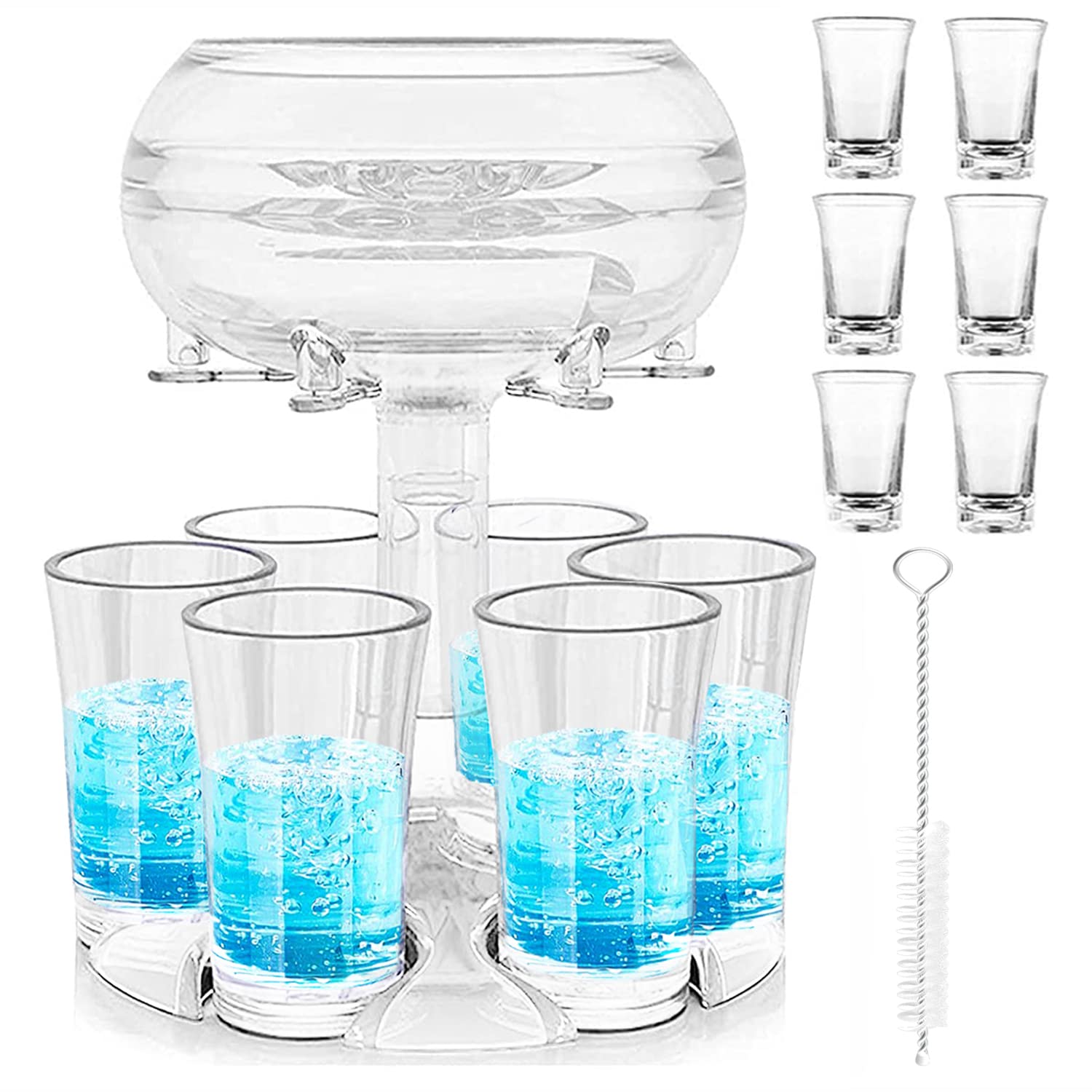 ALEVMOOM 6 Shot Glass Dispenser and Holder Dispenser for Filling ...