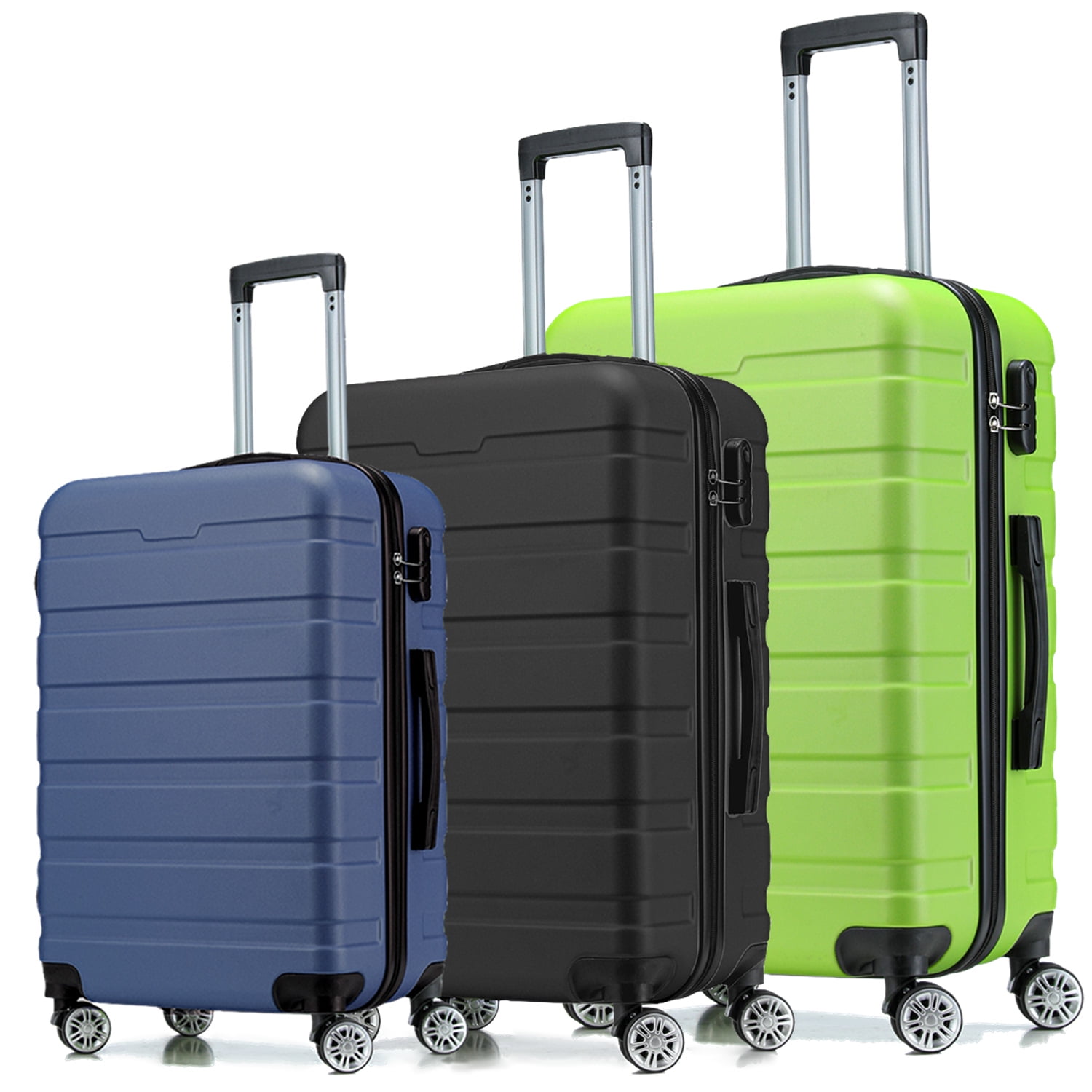 ALEX VANDO Traveler Luggage 3 Piece Luggage Sets Hardshell Lightweight ...