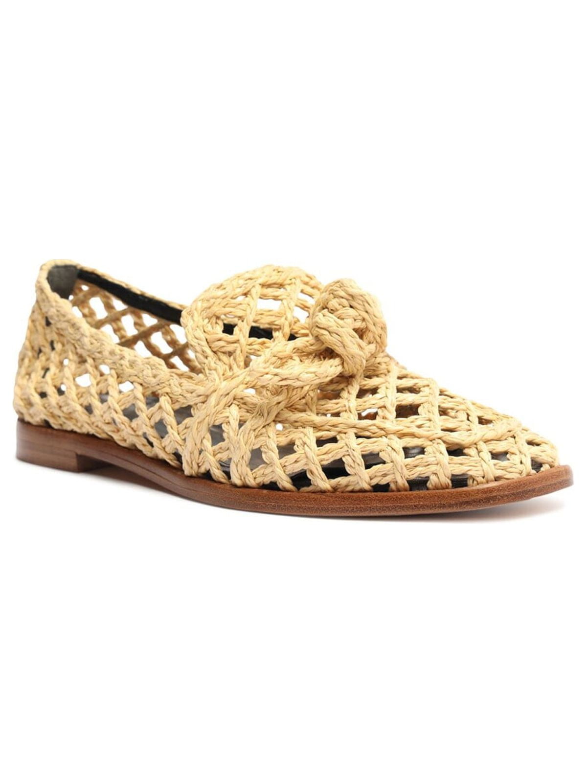 ALEXANDRE BIRMAN Womens Beige Rafia Knot Detail Woven Padded Clarita ...