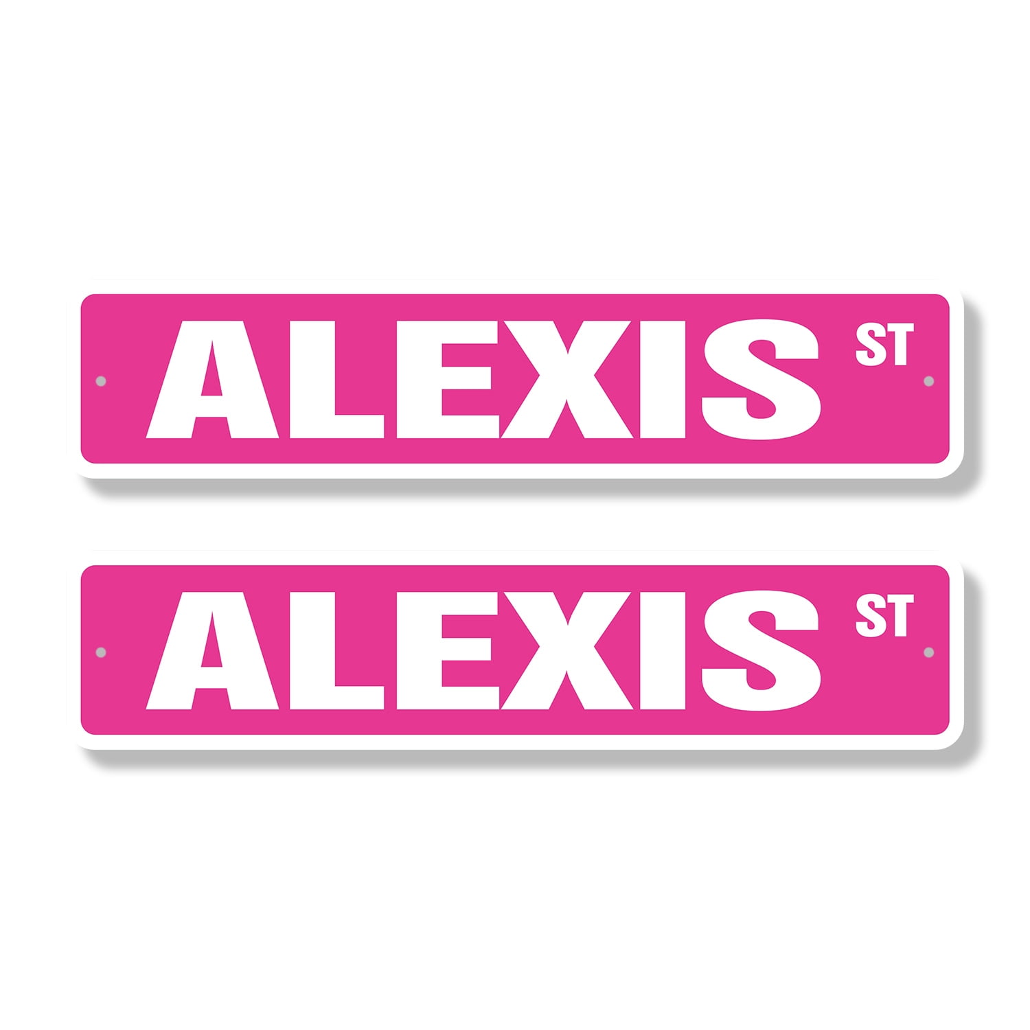 ALEXIS Classic Street Sign (2 Pack) Childrens Name Room Sign Road Sign ...
