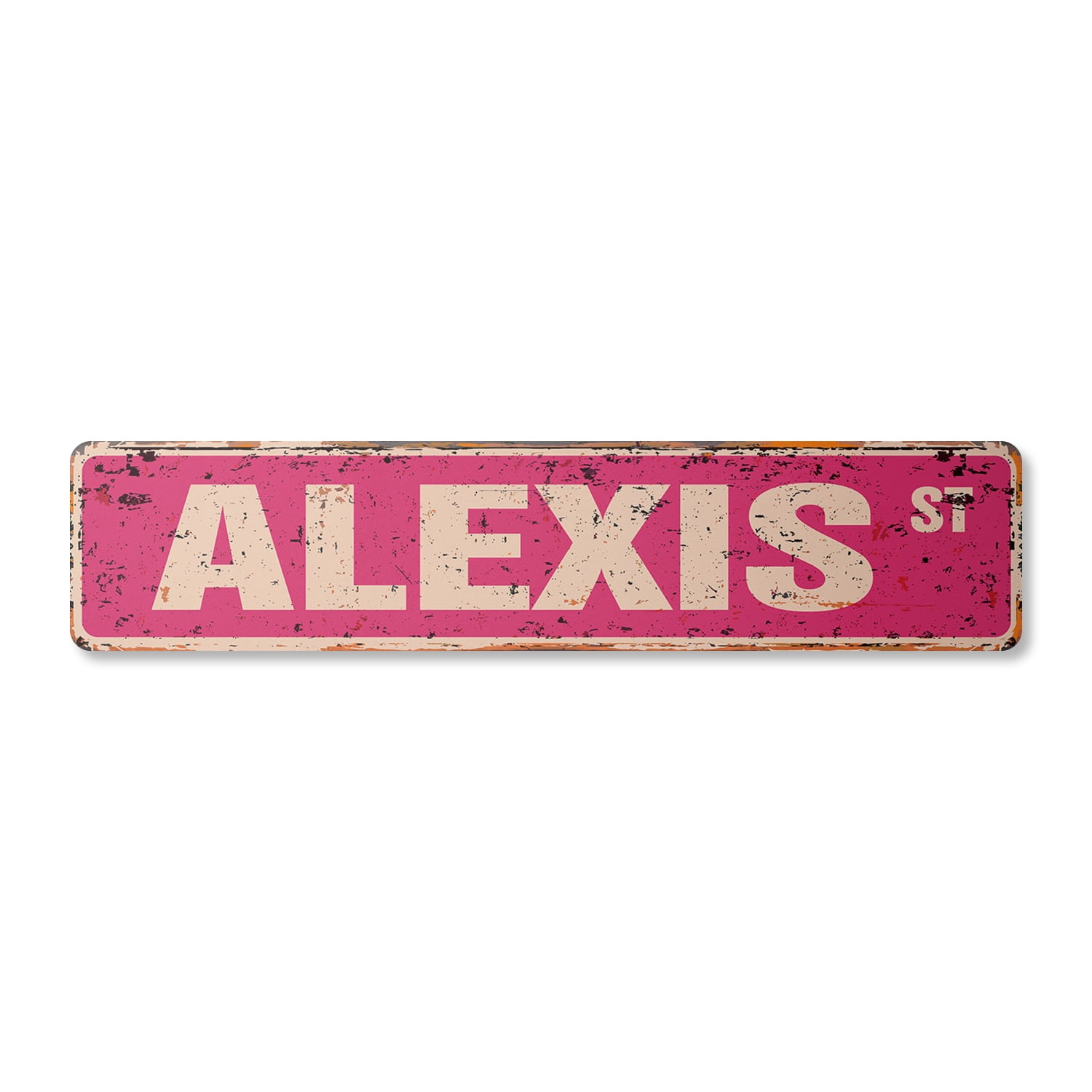 ALEXIS Vintage Plastic Street Sign Childrens Name Room Sign | Indoor ...