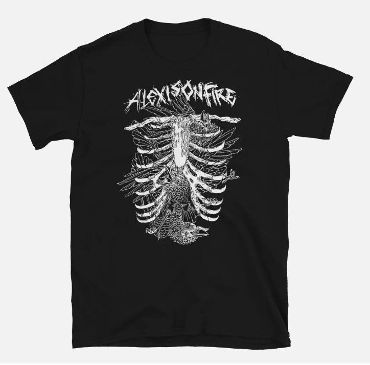 ALEXISONFIRE Birds In Ribcage Post-Hardcore Emo Band T-Shirt - Walmart.com