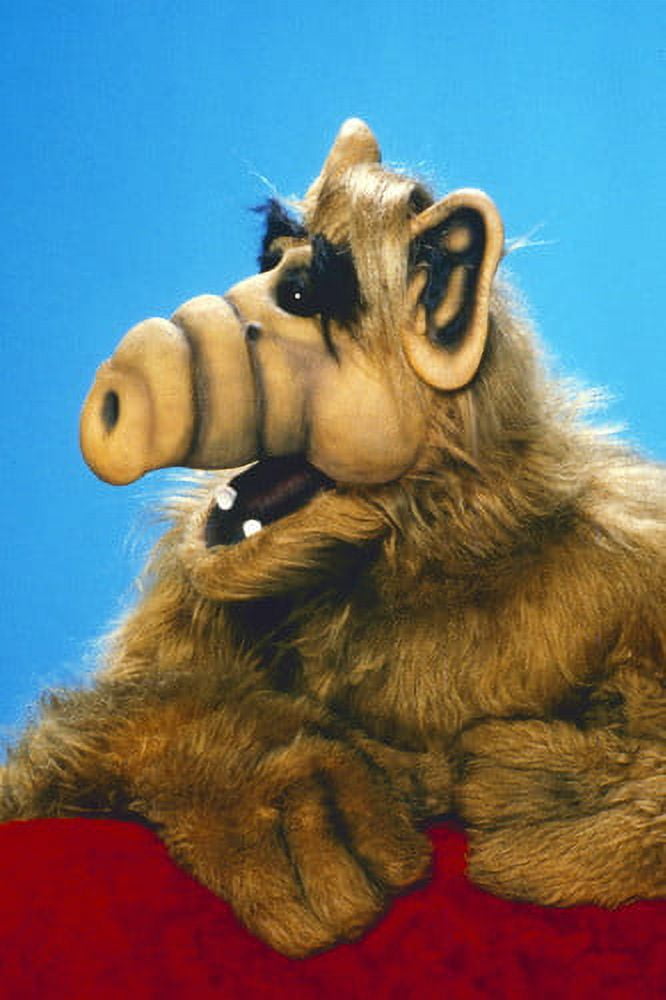 ALF portrait of Alien Life Form behind couch 24x36 Poster - Walmart.com