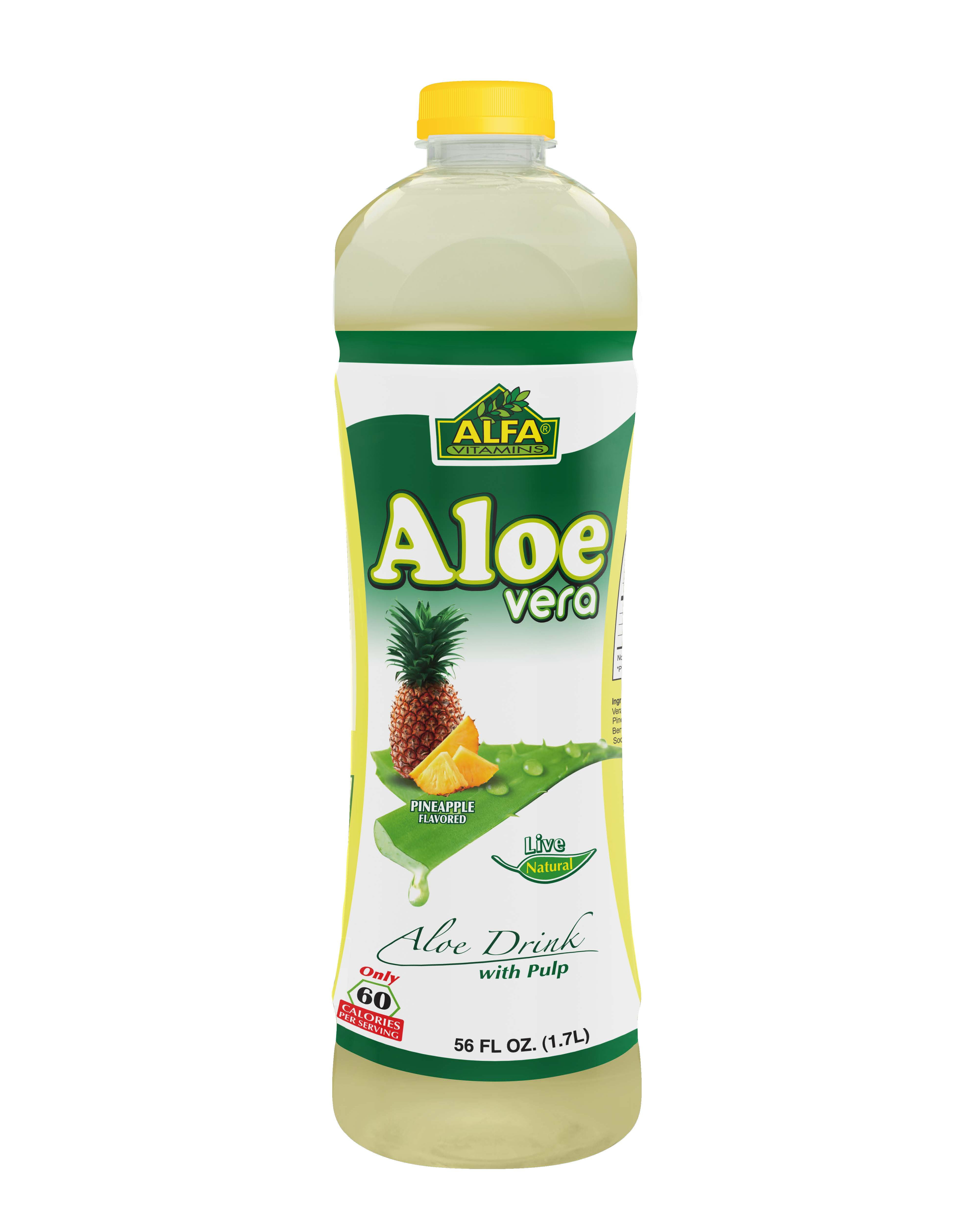 ALFA VITAMINS® Aloe Vera Drink - Pineapple flavor with natural Aloe ...