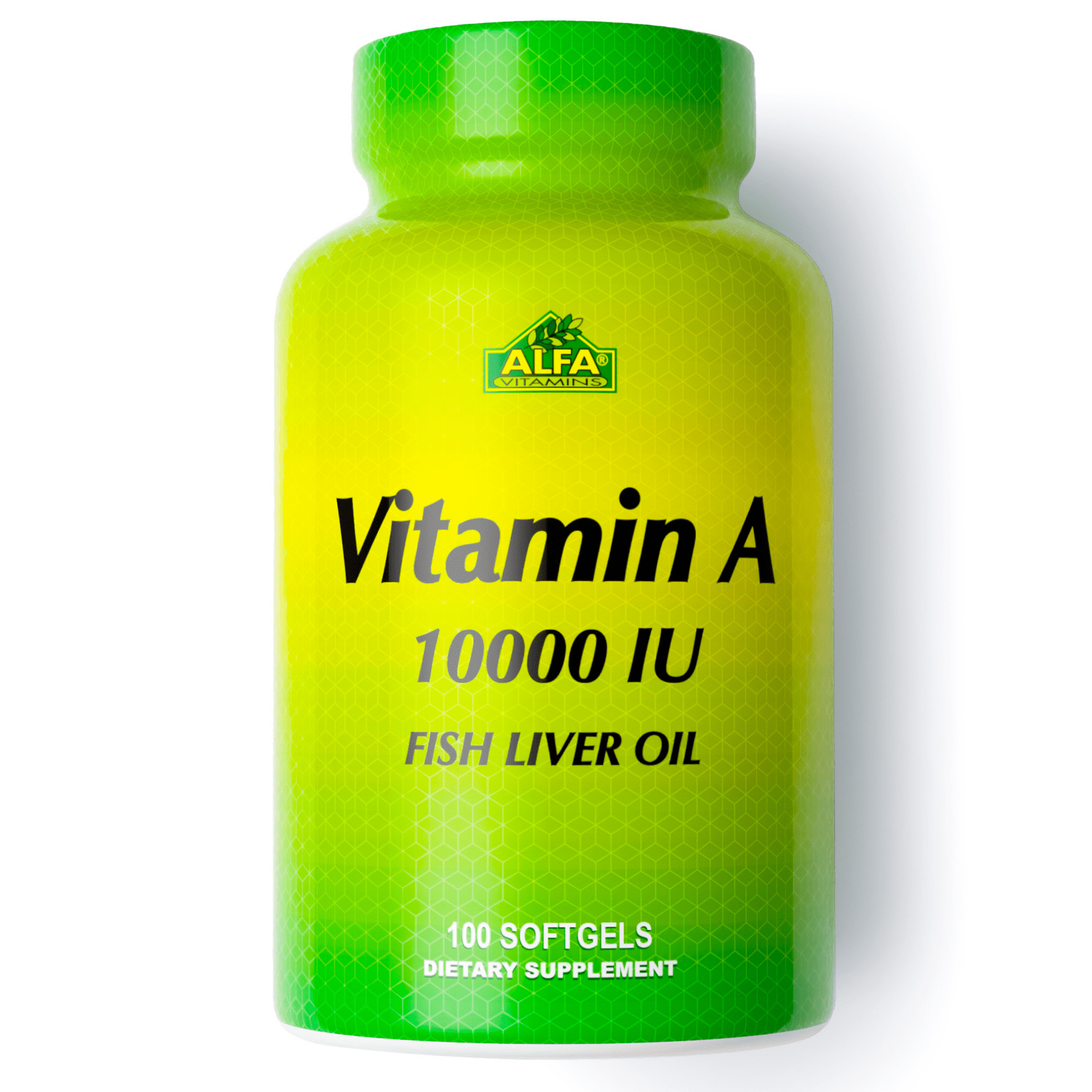 ALFA VITAMINS - Vitamin A - Fish Liver Oil 10,000 IU - Daily Dietary ...