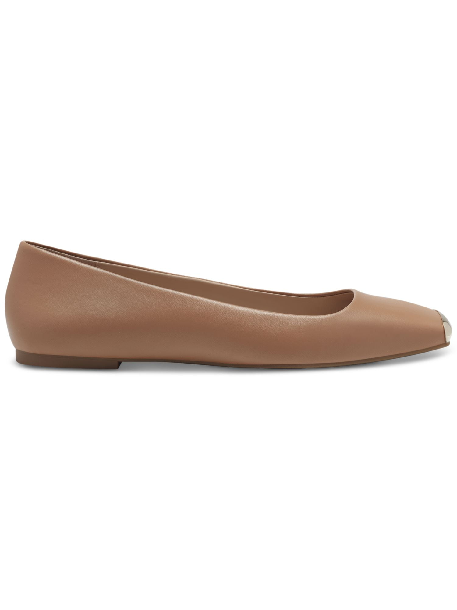 ALFANI Womens Beige Flexible Sole Padded Metallic Neptoon Square Toe ...