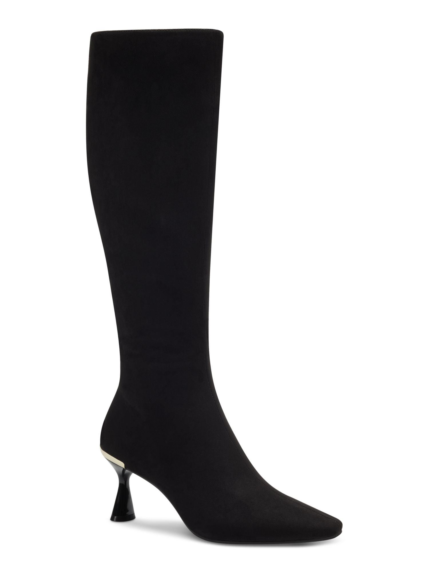 ALFANI Womens Black Comfort Goring Cecee Pointed Toe Kitten Heel Zip-Up ...
