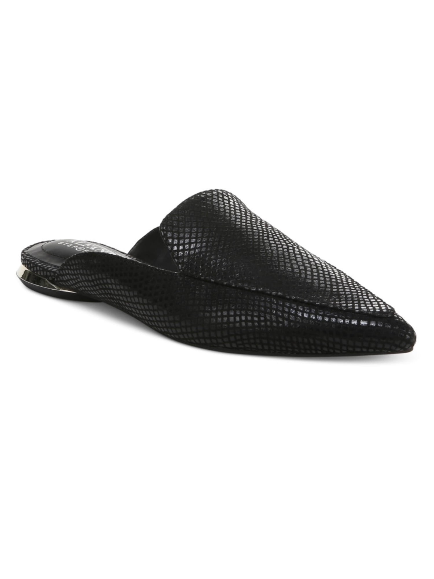 ALFANI Womens Black Patterned Cushioned Serrice Pointy Toe Slip On ...