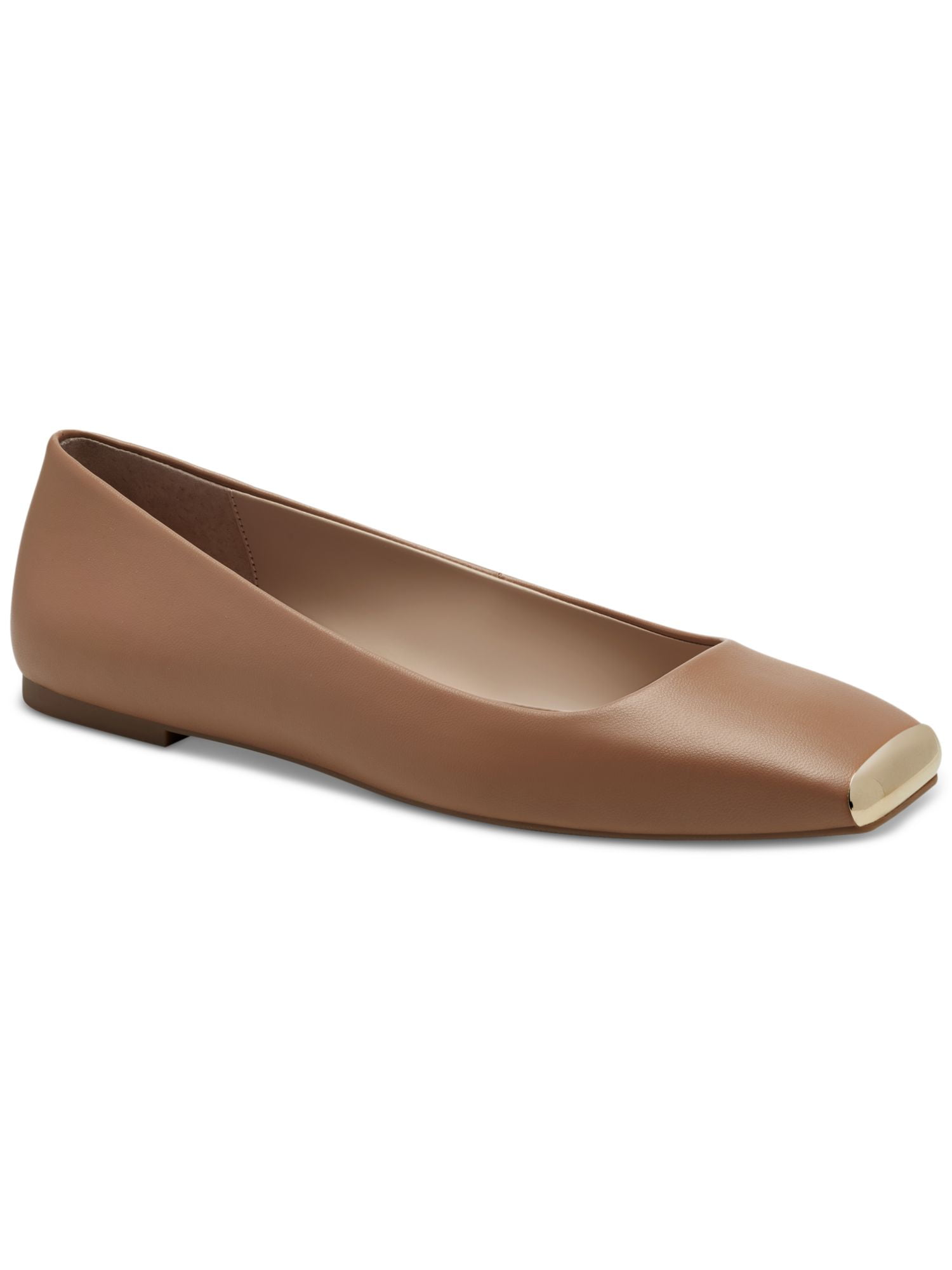 ALFANI Womens Brown Flexible Sole Padded Metallic Neptoon Square Toe ...