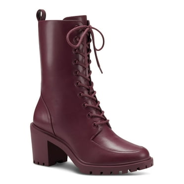 Journee Womens Tru Comfort Foam Kalindi Lace Up and Zip Entry Square ...