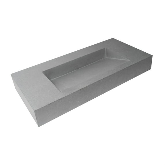 ALFI brand ABCO40R 40" Solid Concrete Rectangular Countertop Sink ...