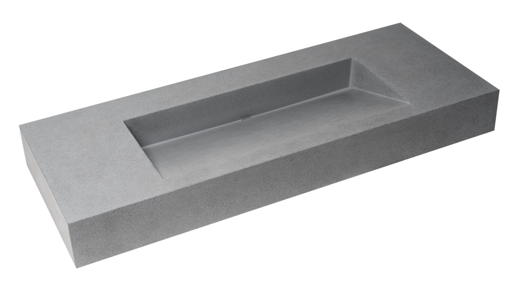 ALFI brand ABCO48R 48" Solid Concrete Rectangular Countertop Sink ...