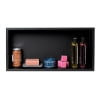 ALFI brand 24 x 12 Black Matte Stainless Steel Horizontal Single Shelf ...