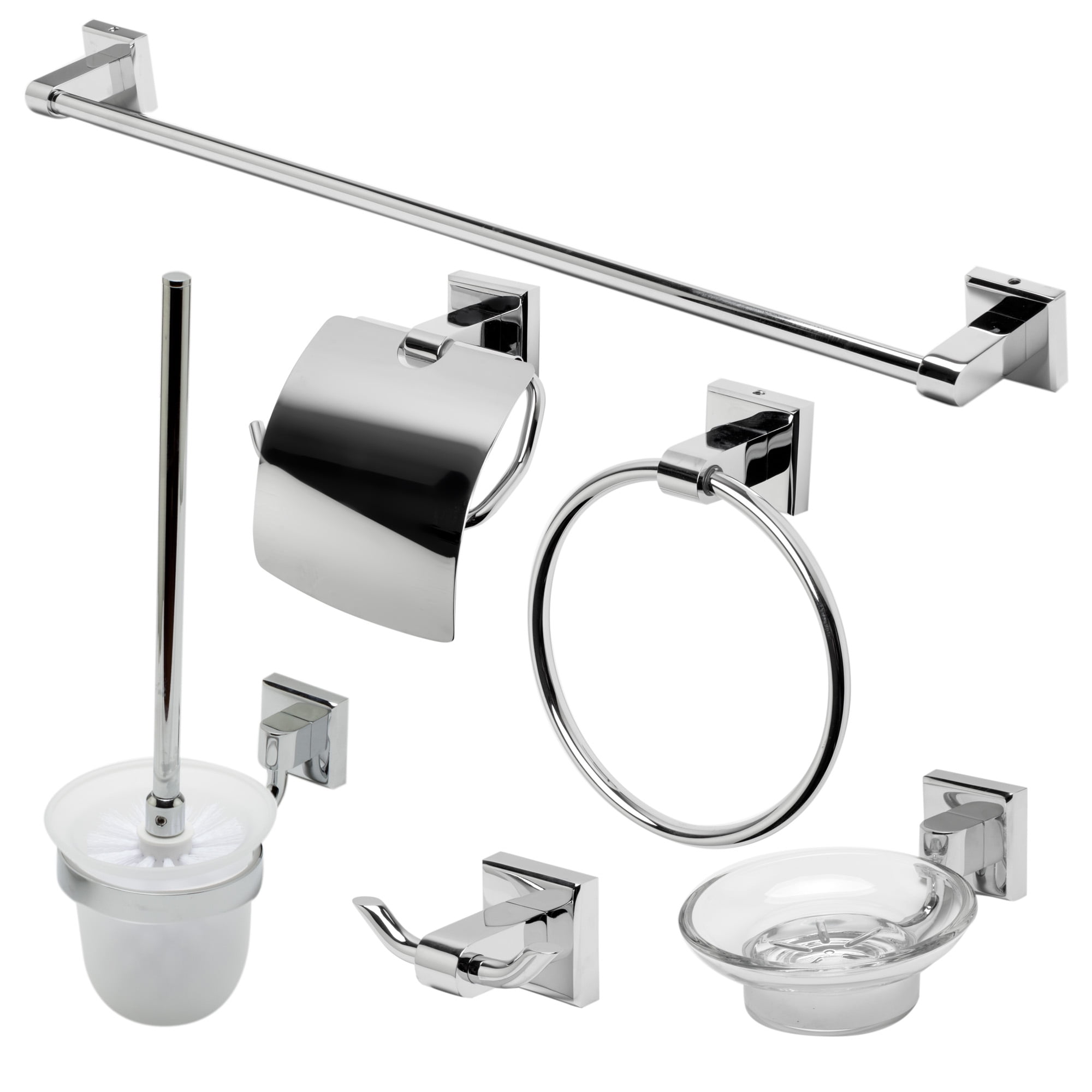 ALFI brand AB9509-PC Polished Chrome 6 Piece Matching Bathroom ...