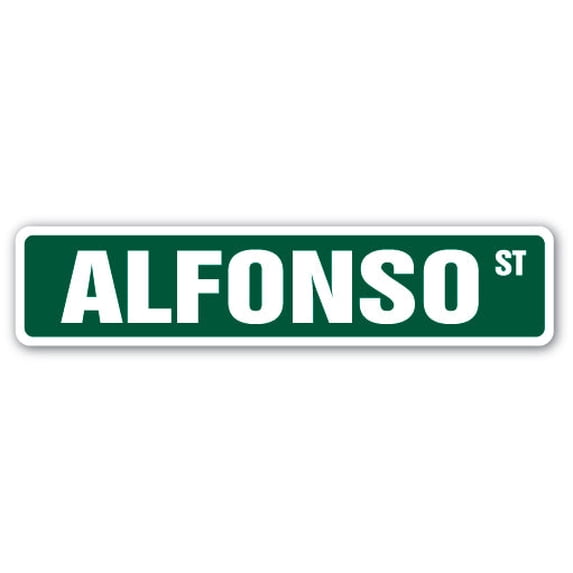 ALFONSO Street Sign Childrens Name Room Sign | Indoor/Outdoor | 30 ...