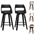 ALFORDSON Counter Height Bar Stools Set of 2, 26" Swivel PU Leather ...