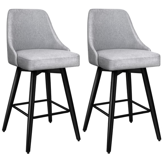 ALFORDSON Swivel Counter Height Bar Stools Set of 2, 26" H Modern ...
