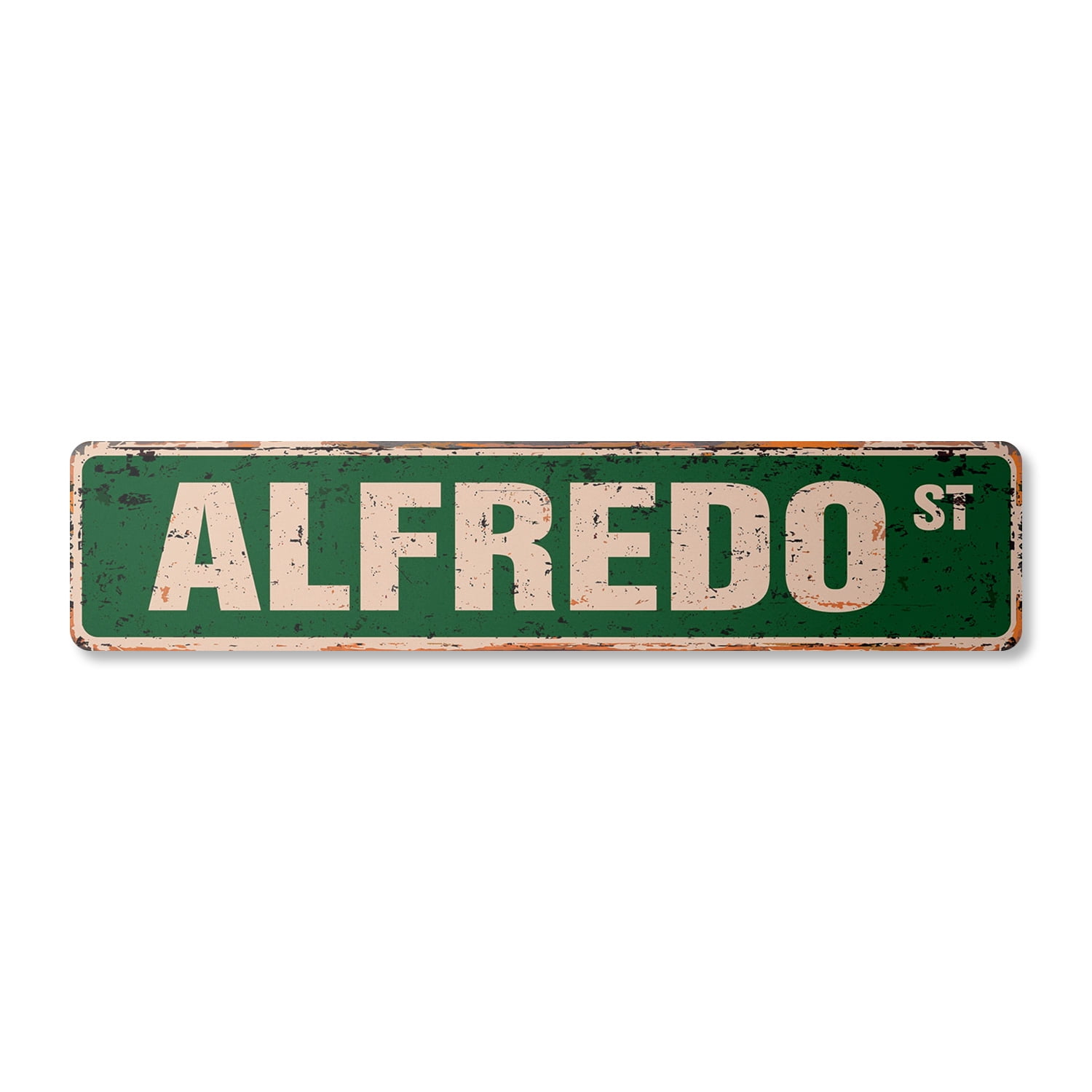ALFREDO Vintage Plastic Street Sign Childrens Name Room Sign | Indoor ...