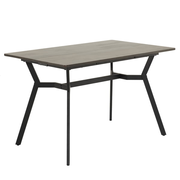 ALFRESCO N101 Rectangular Table with Inclined Foot Solid Wood, Gray ...