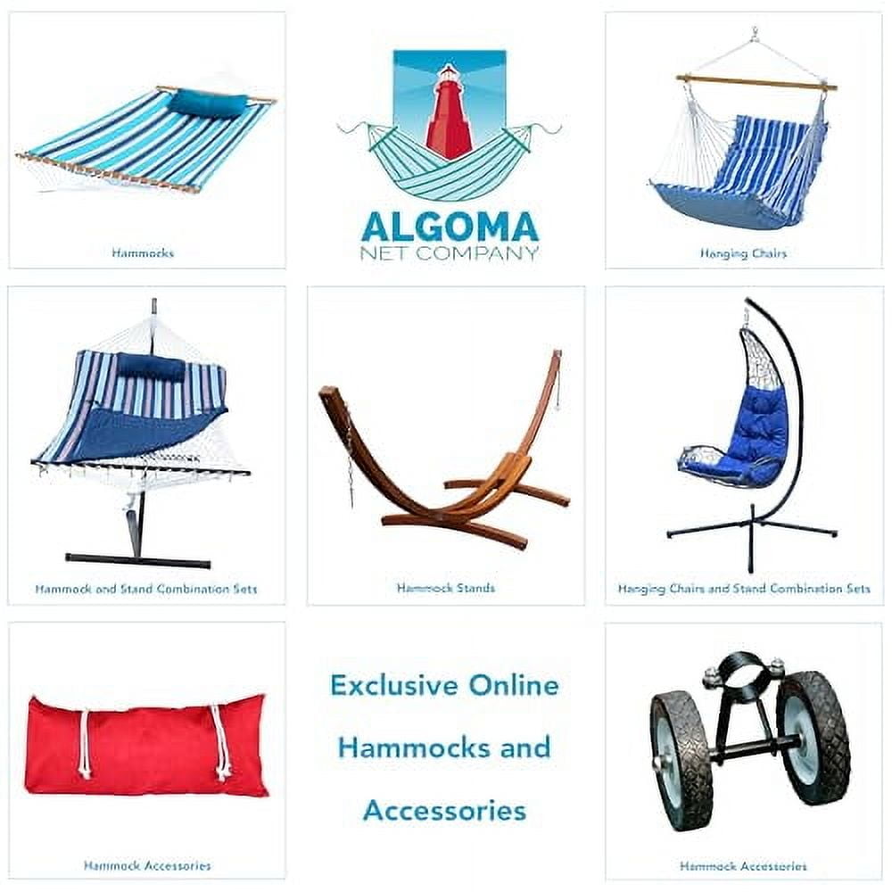 ALGOMA 4780BRC Net 15 Foot Two-Point Hammock Stand with Chains and S-Hook-Bl, 180 L x 48 25 W x ...