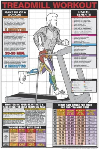 ALGRA Treadmill Workout Poster 24 x 36 Laminated - Walmart.com