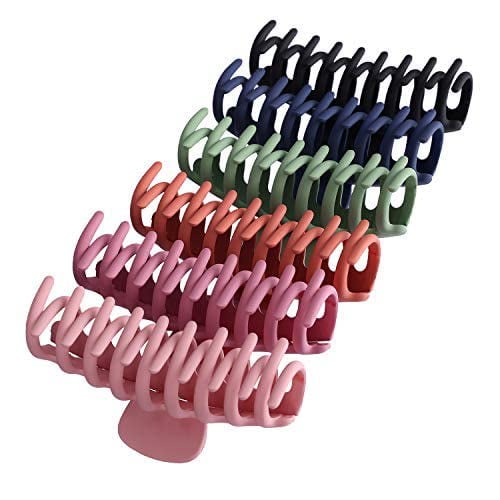 ALIBA COLLECTION 6 Pack Big Claw Clips 43 Inch Matte Hair Claw Clips ...