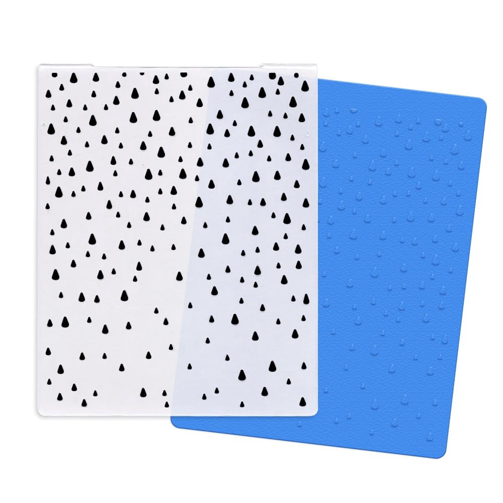 ALIBBON Raindrop Background Plastic Embossing Folders for Card Making ...