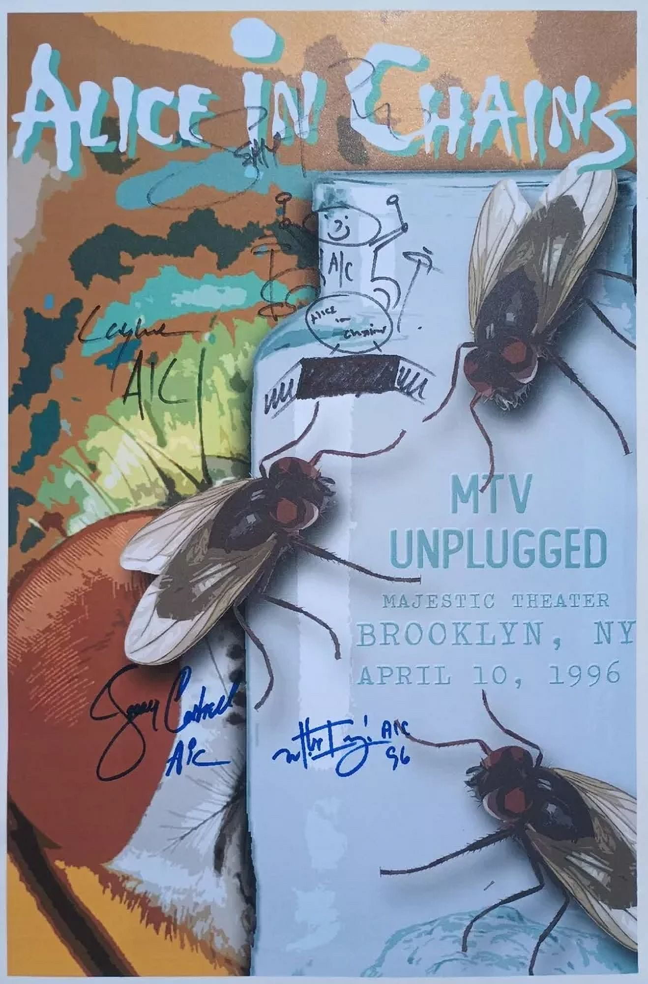 ALICE IN CHAINS Concert Poster 1996 Reproduction you GET BOTH POSTERS ...