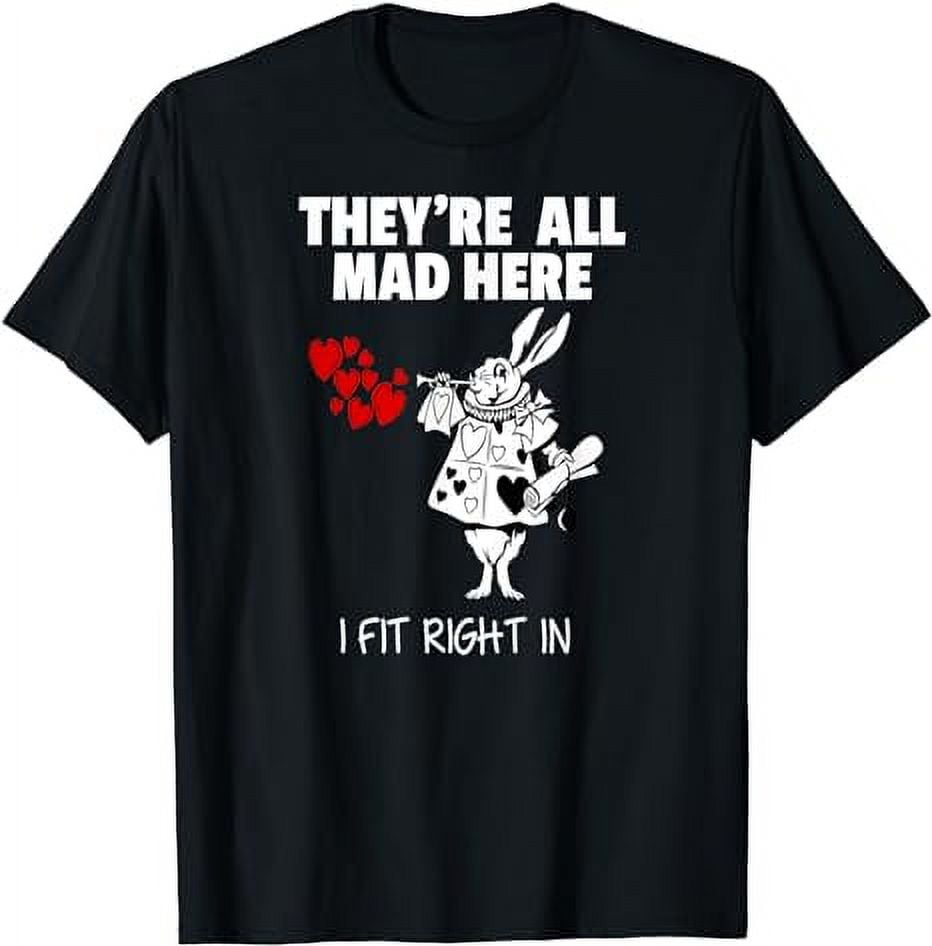 ALICE IN WONDERLAND T-SHIRT WHITE RABBIT SHIRT - Walmart.com