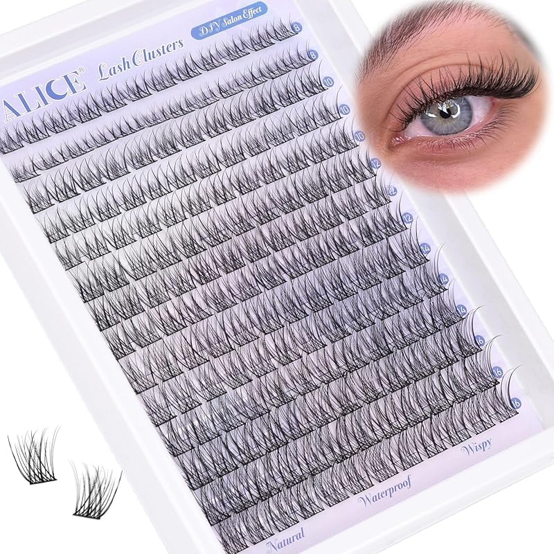 ALICE Lash Clusters Wispy Eyelash Clusters 168pcs 10-18mm Cluster ...