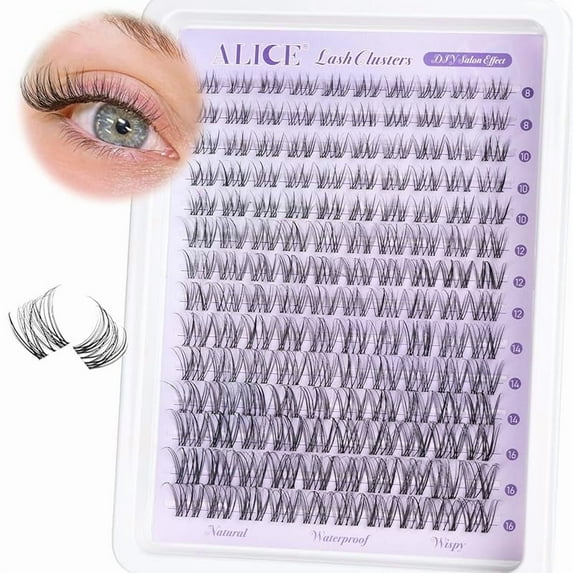 ALICE Lash Clusters Wispy Eyelash Clusters 168pcs 10-18mm Cluster ...