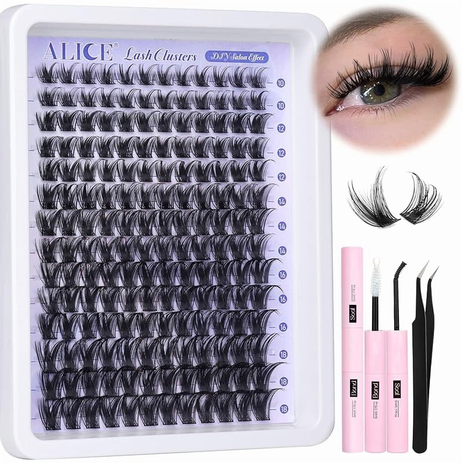 ALICE Lash Clusters Wispy Eyelash Clusters 168pcs 10-18mm Cluster ...