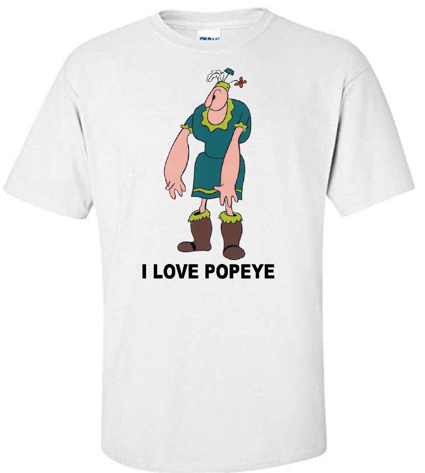 ALICE THE GOON I LOVE POPEYE" RETRO TV CARTOON WHITE T-SHIRT" - Walmart.com
