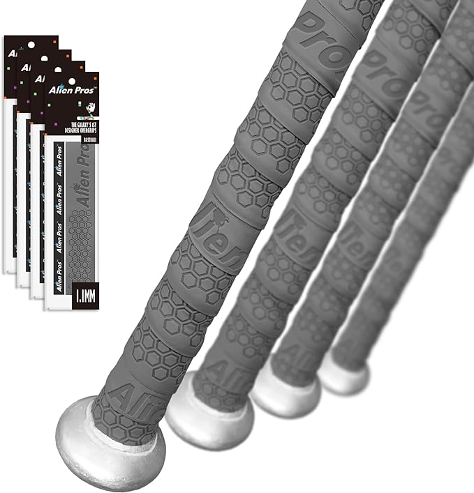 ALIEN PROS Bat Grip Tape for Baseball (2 Grips/4 Grips) – 1.1 mm Precut ...