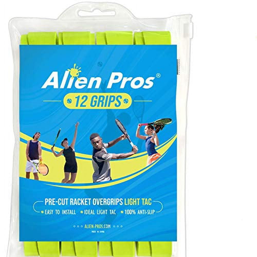 ALIEN PROS Tennis Racket Grip Tape (12 Grips) â€“ Precut and Light Tac ...