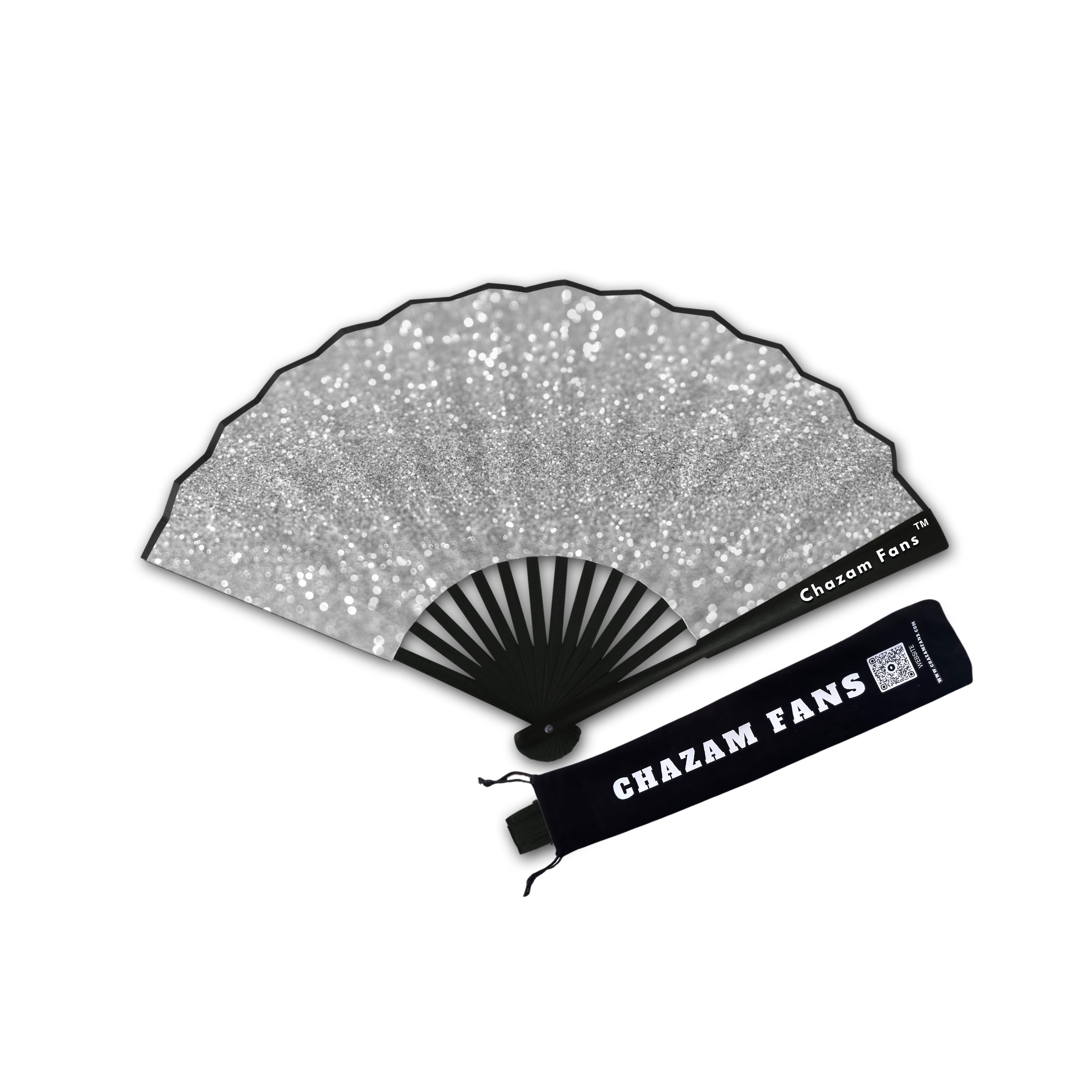 “ALIEN SUPERSTAR” Silver Sparkled Luxury Fan by Chazam Fans™ - Walmart.com
