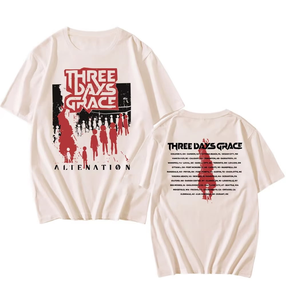 ALIENATION 2025 TOUR TEE THREE DAYS GRACE T-shirt Short Sleeve Unisex ...