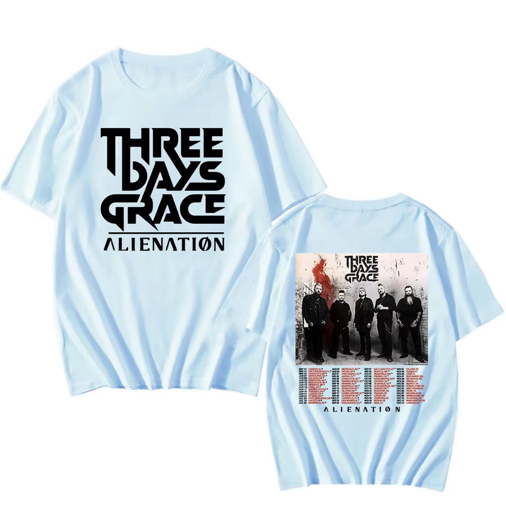 ALIENATION 2025 TOUR THREE DAYS GRACE T-Shirt Unisex Short Sleeve Round ...