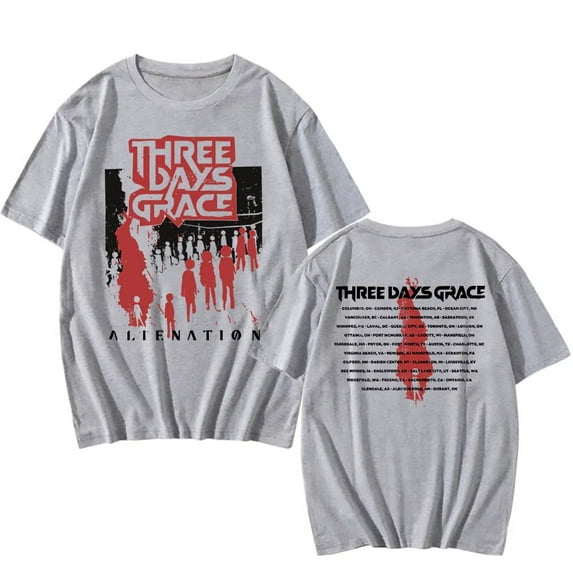 ALIENATION 2025 TOUR THREE DAYS GRACE T-Shirt Unisex Short Sleeve Round ...