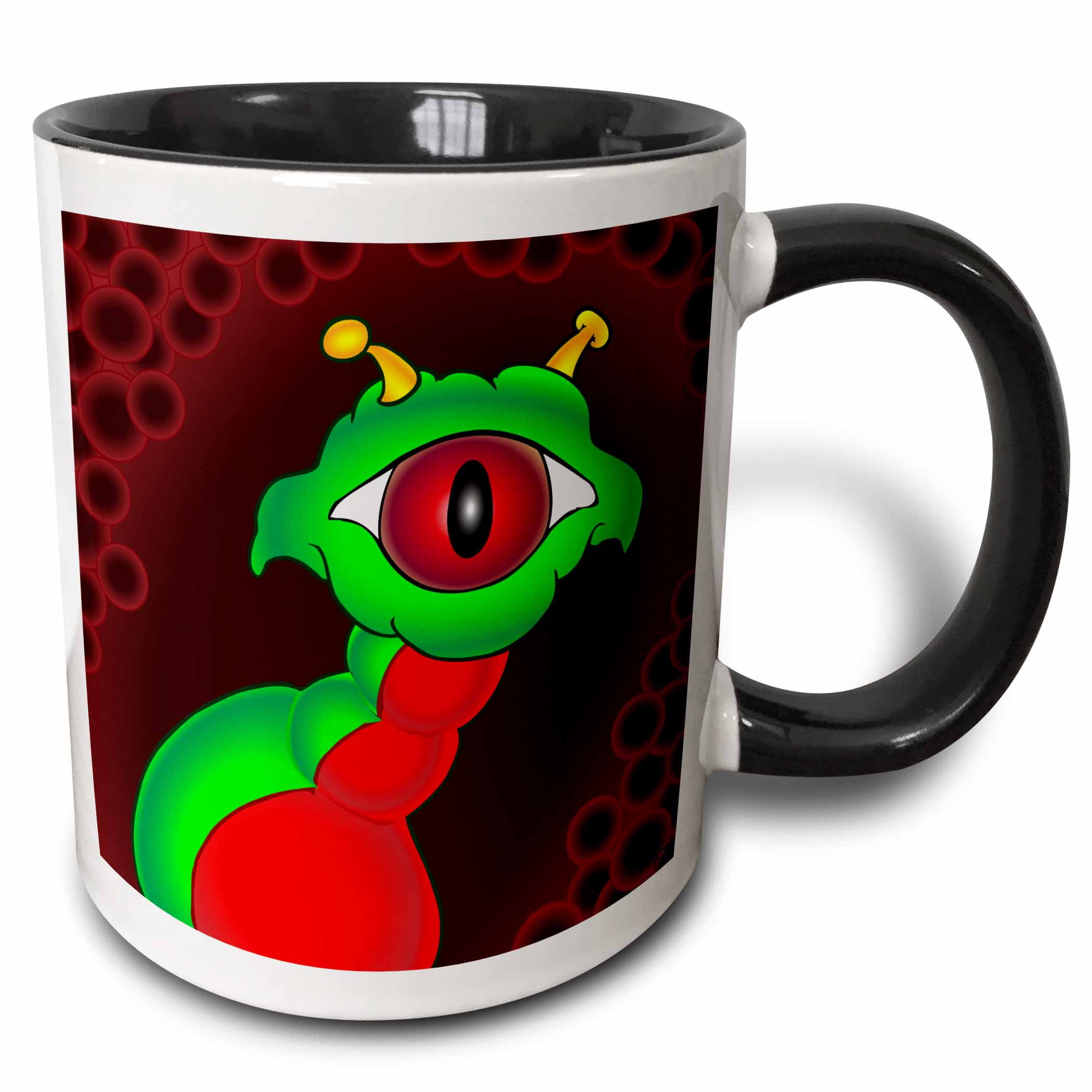 ALIENS AND UFOS alien creeper full bleed 15oz Two-Tone Black Mug mug ...