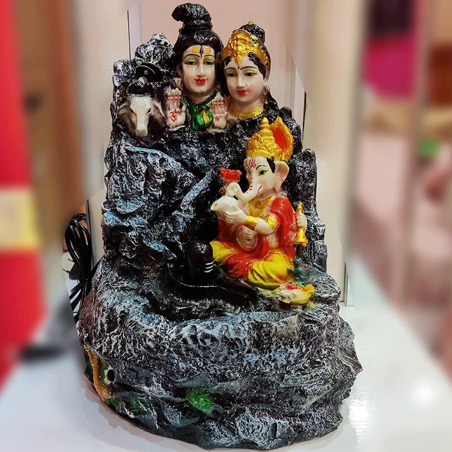 ALILA Shivpariwar Shivling Lord Shiva Shiv Water Fountain for Home ...