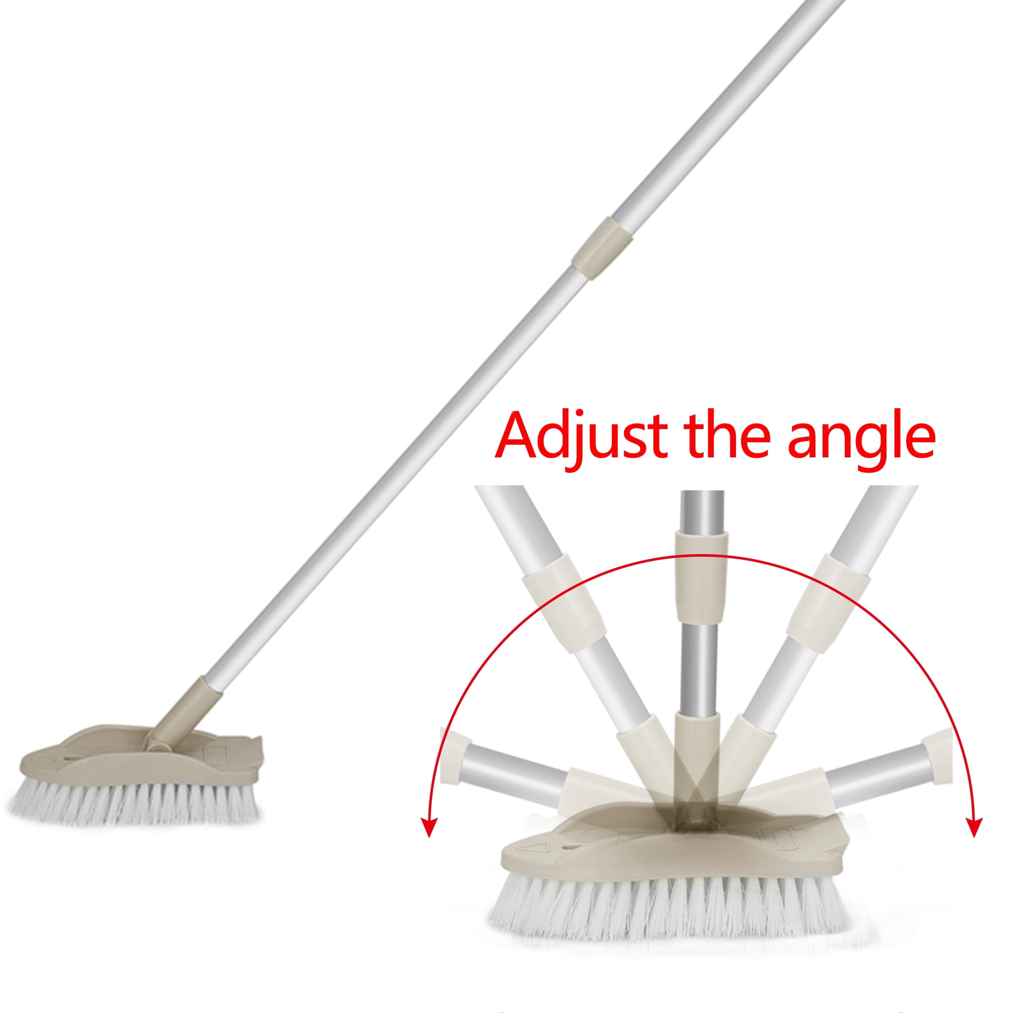ALING Floor Scrub Brush With Adjustable Long Handle 57-87Cm,Household ...