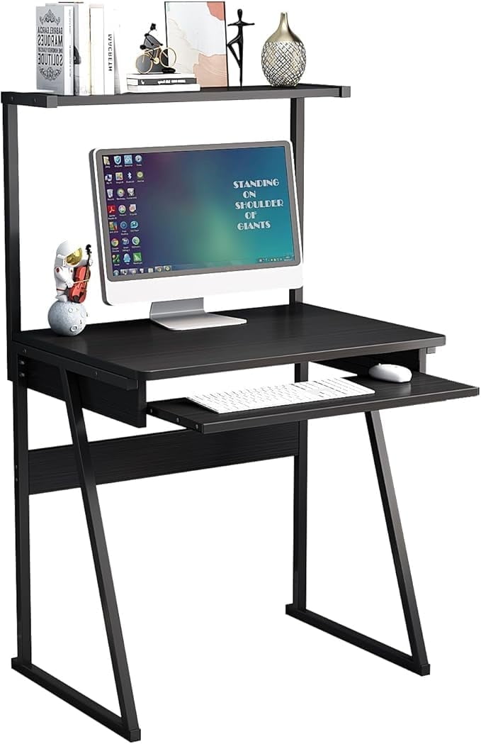 ALISENED 2 Tiers Small Computer Desk for Small Space, Compact Laptop ...