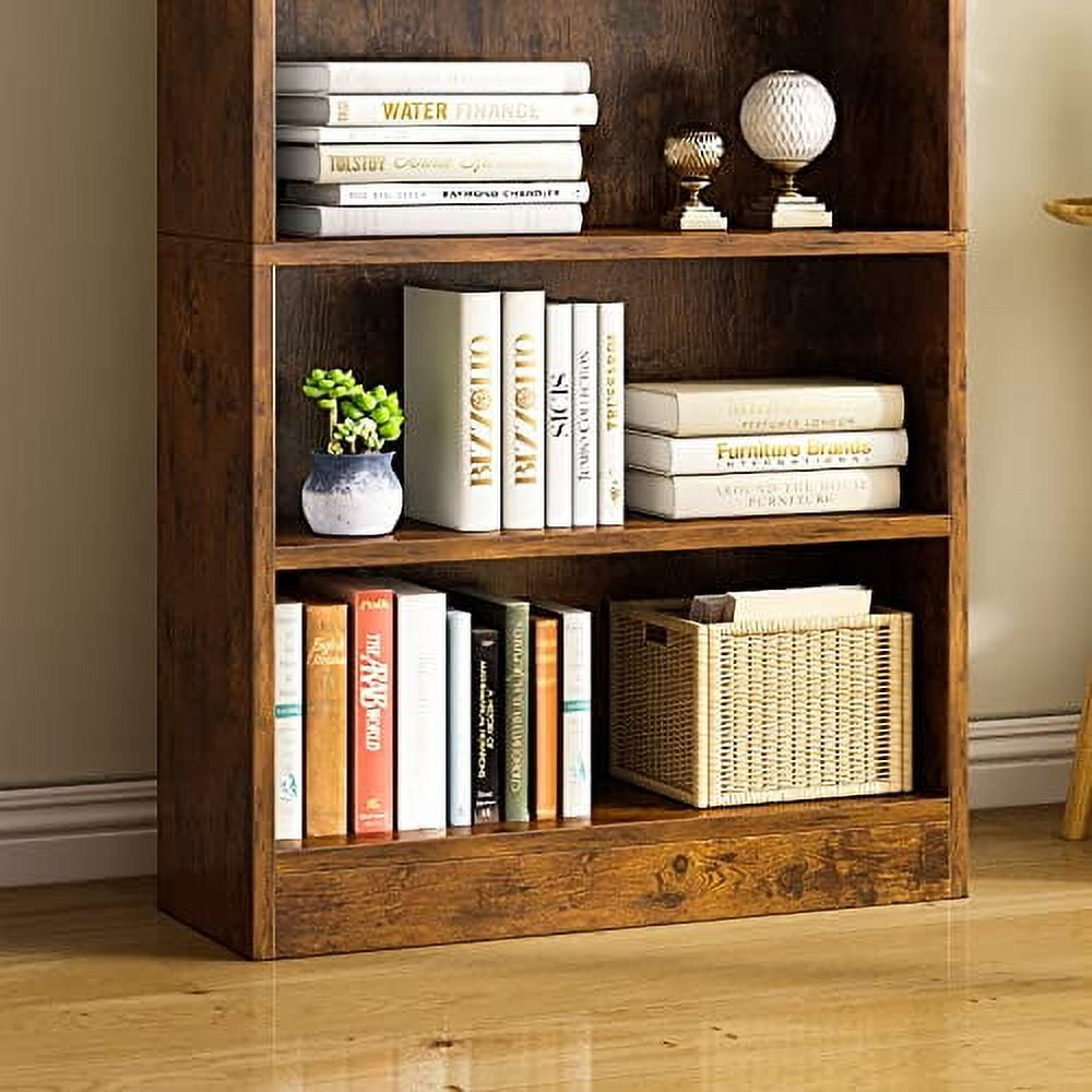 ALISENED 5 Shelf Bookcase, 47" Wood Tall Bookshelf and Bookshelves, Floor Standing Book Shelf ...