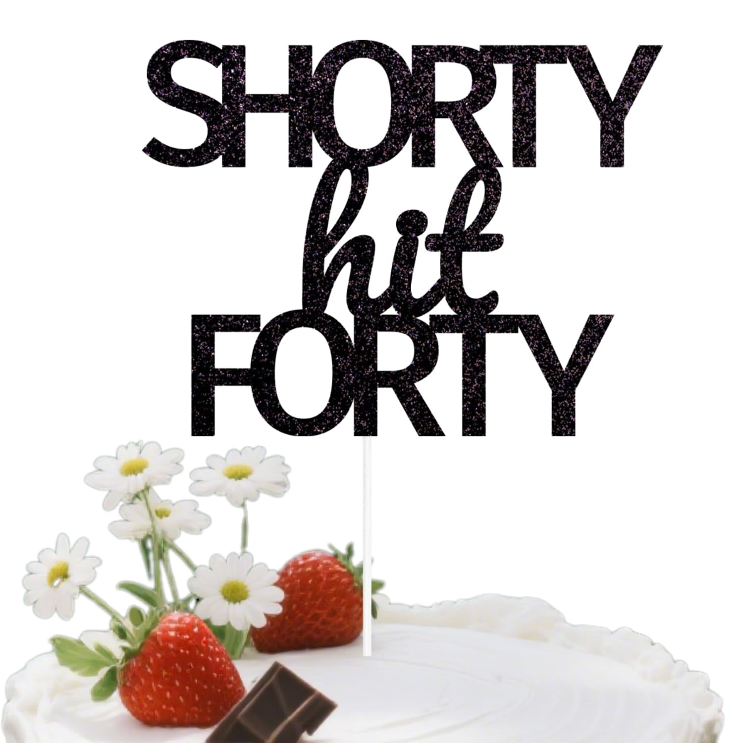 ALISSAR 40th Birthday Cake Topper for ITL1 Women & Men - Shorty Hit ...