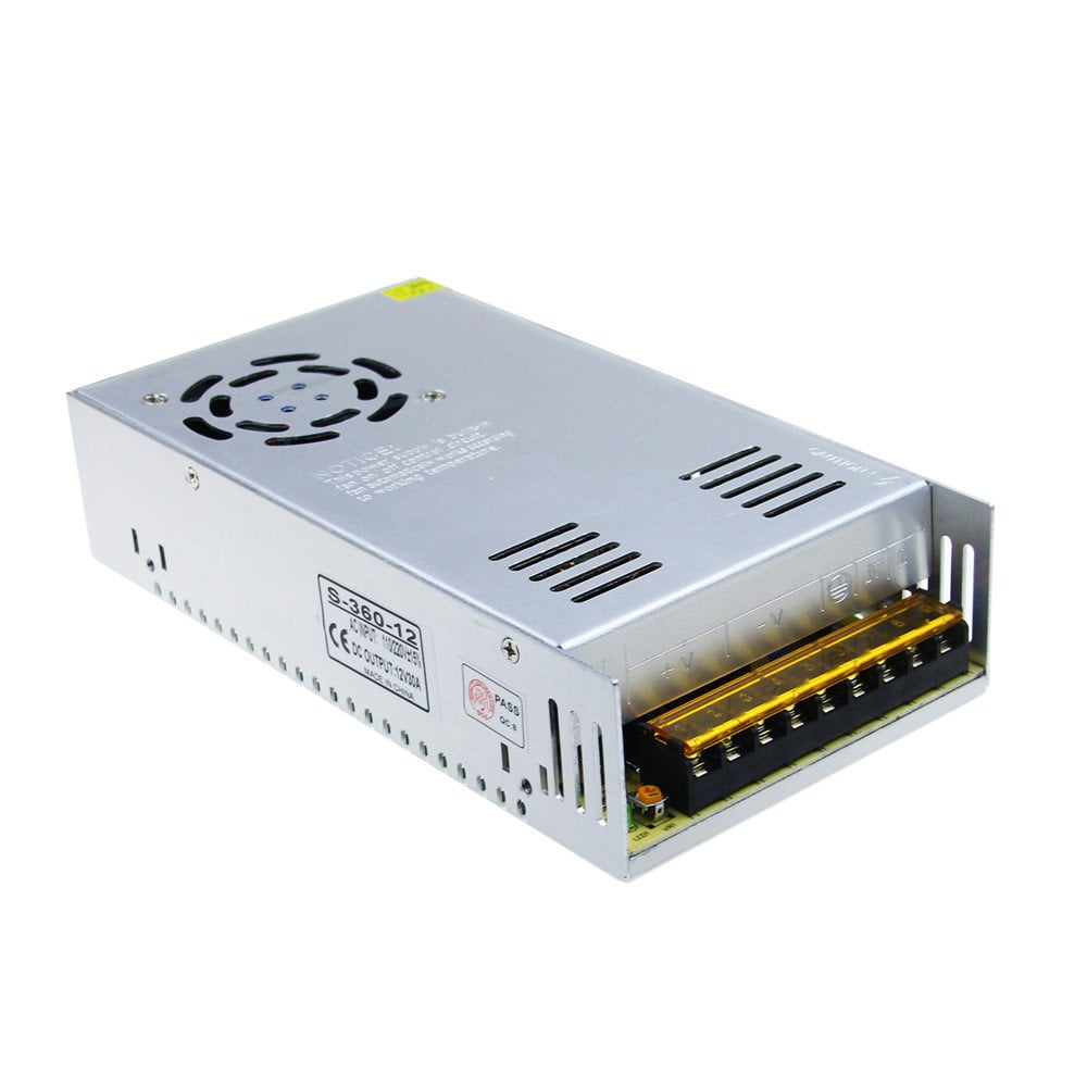 ALITOVE AC 110V/220V to DC 12V 30A 360W Universal Regulated Switching Power Supply Transformer ...