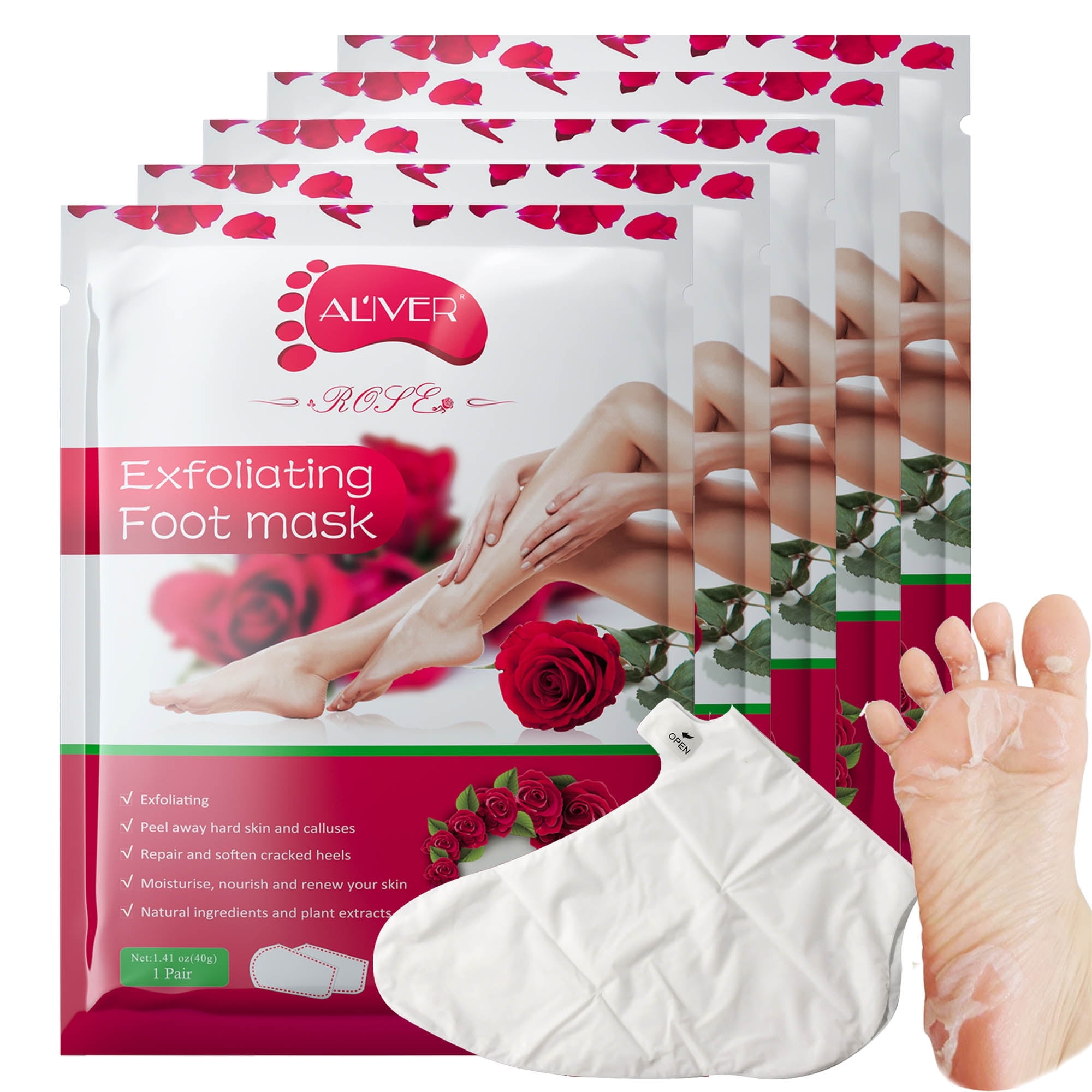 ALIVER 5 Pcs Moisturizers Baby Soft Foot Exfoliant Repair Foot Peel ...